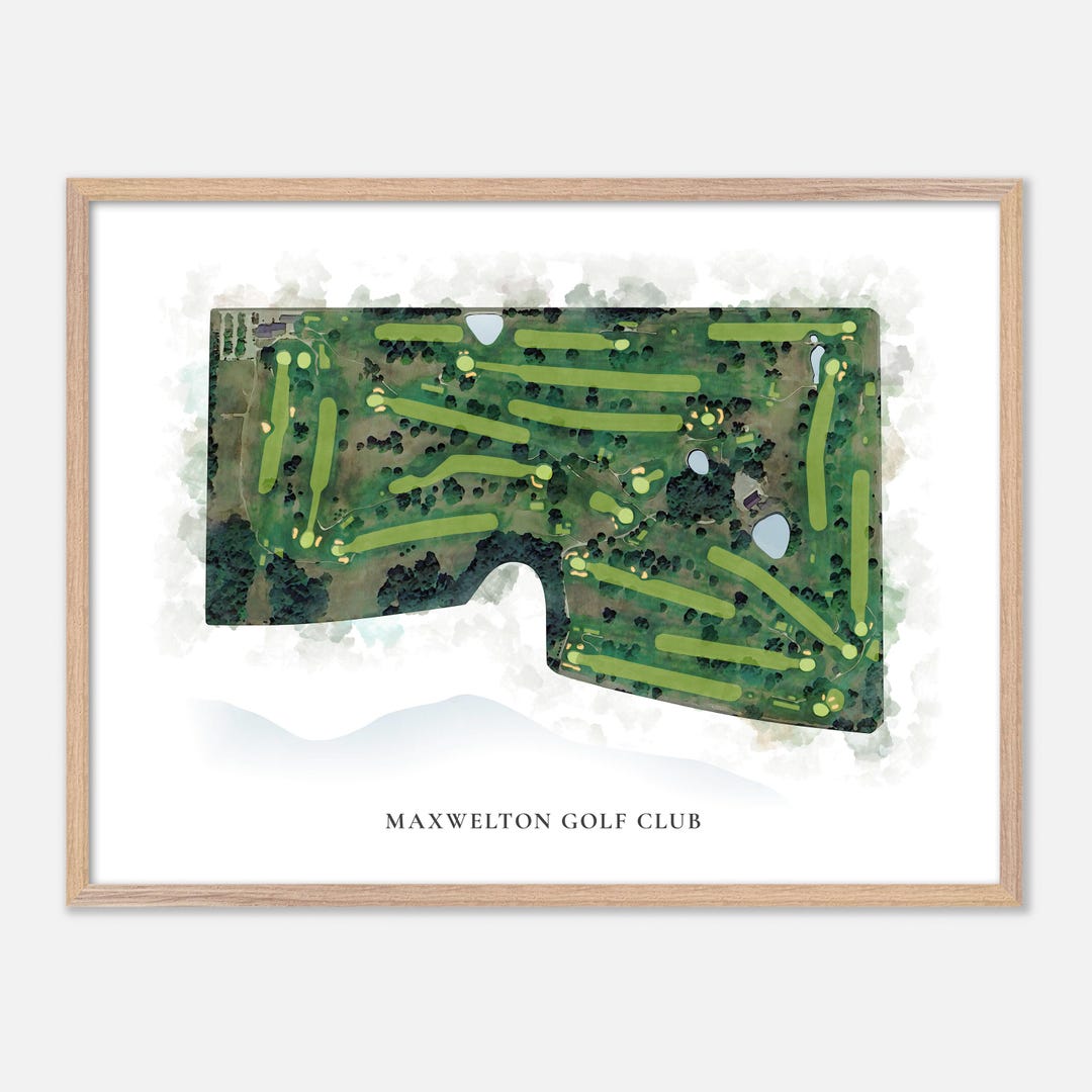 Maxwelton Golf Club in Syracuse, Indiana - Classic Watercolor Map ...