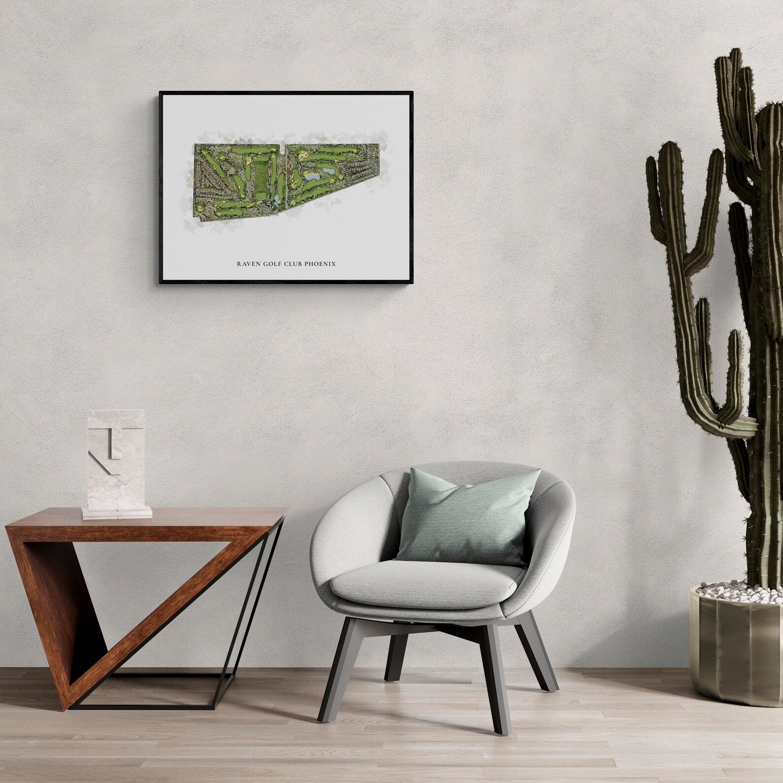 Raven Golf Club Phoenix, Arizona - Classic Watercolor Map | Golfer Gift ...
