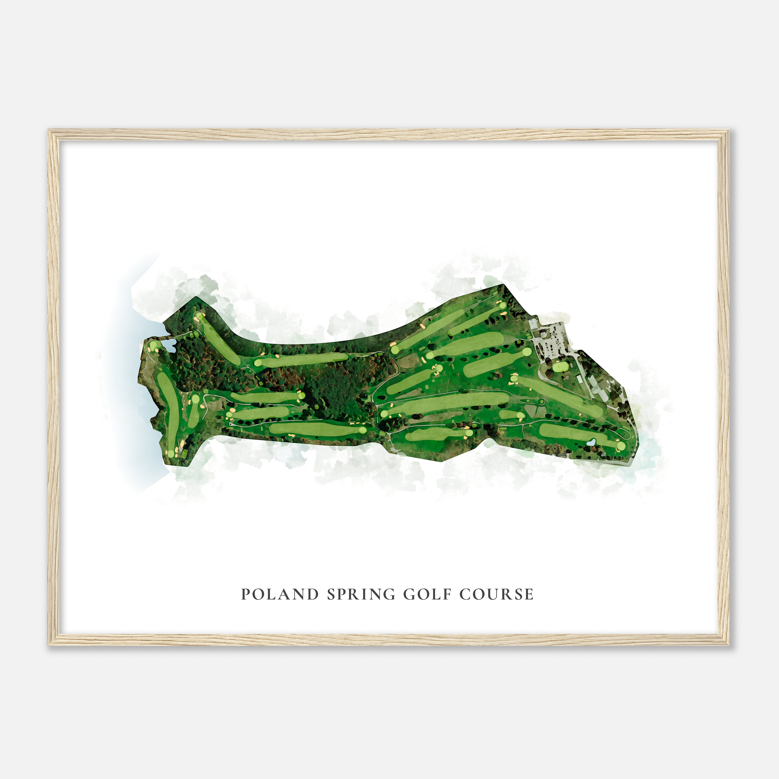 Poland Spring Golf Course, Maine - Classic Watercolor Map | Golfer Gift ...