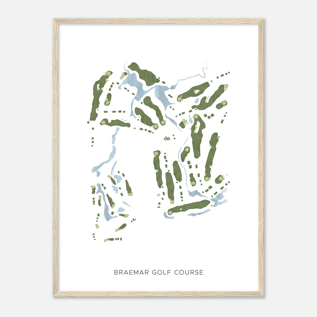Braemar Golf Course, Minnesota - Modern Watercolor Map | Golfer Gift ...