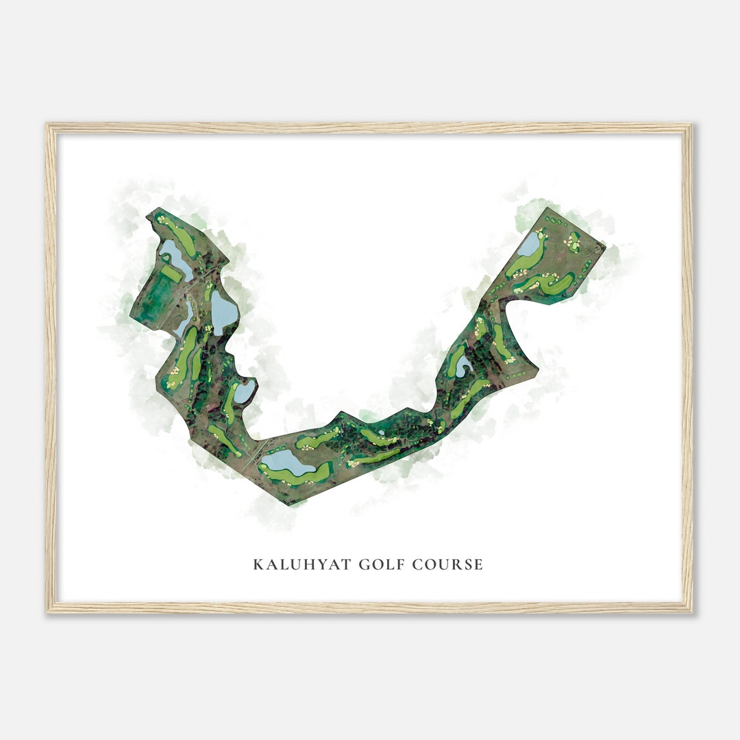 Kaluhyat Golf Course, New York - Classic Watercolor Map | Golfer Gift ...