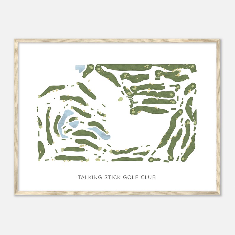 Talking Stick Golf Club, Arizona - Modern Watercolor Map | Golfer Gift ...