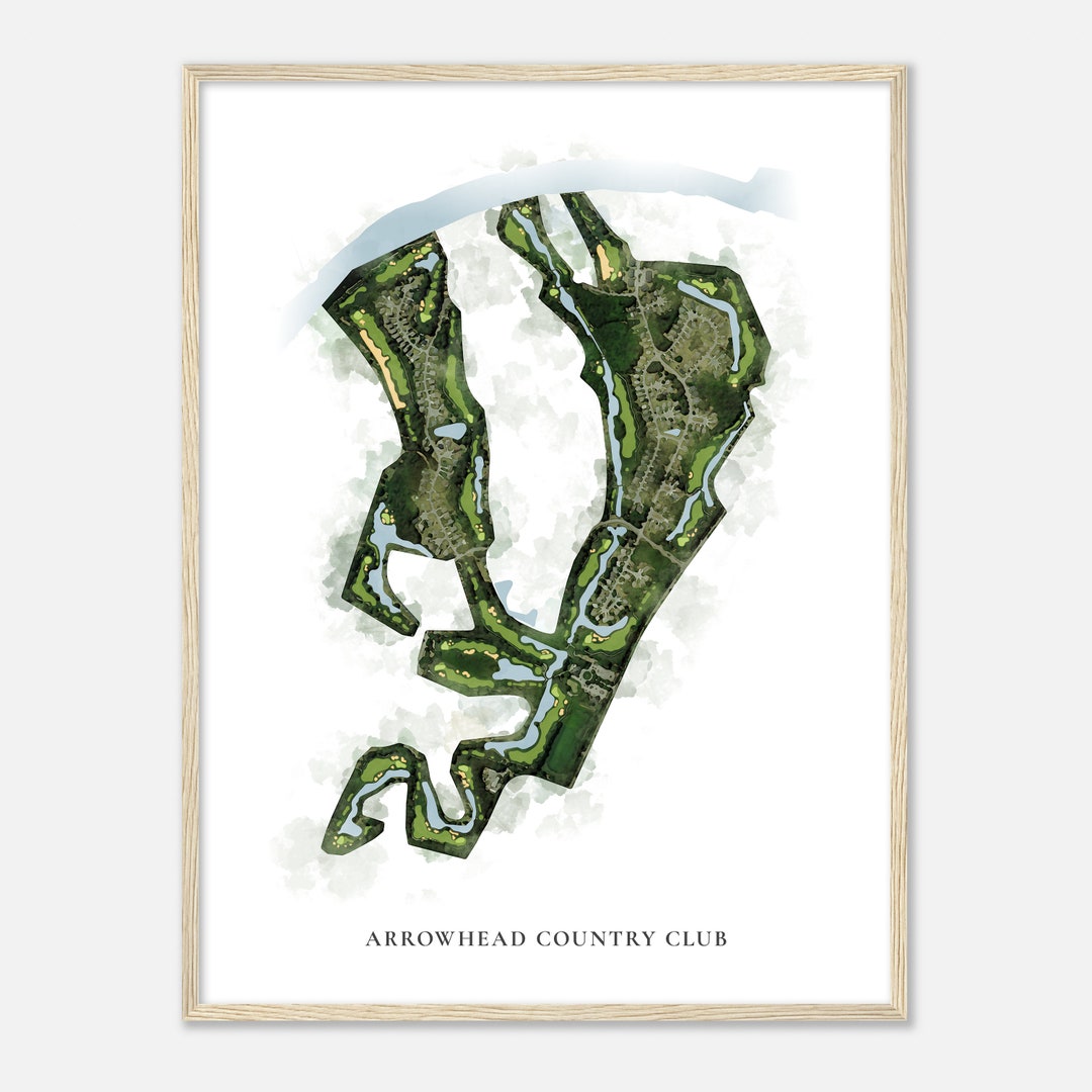 Arrowhead Country Club, South Carolina - Classic Watercolor Map ...