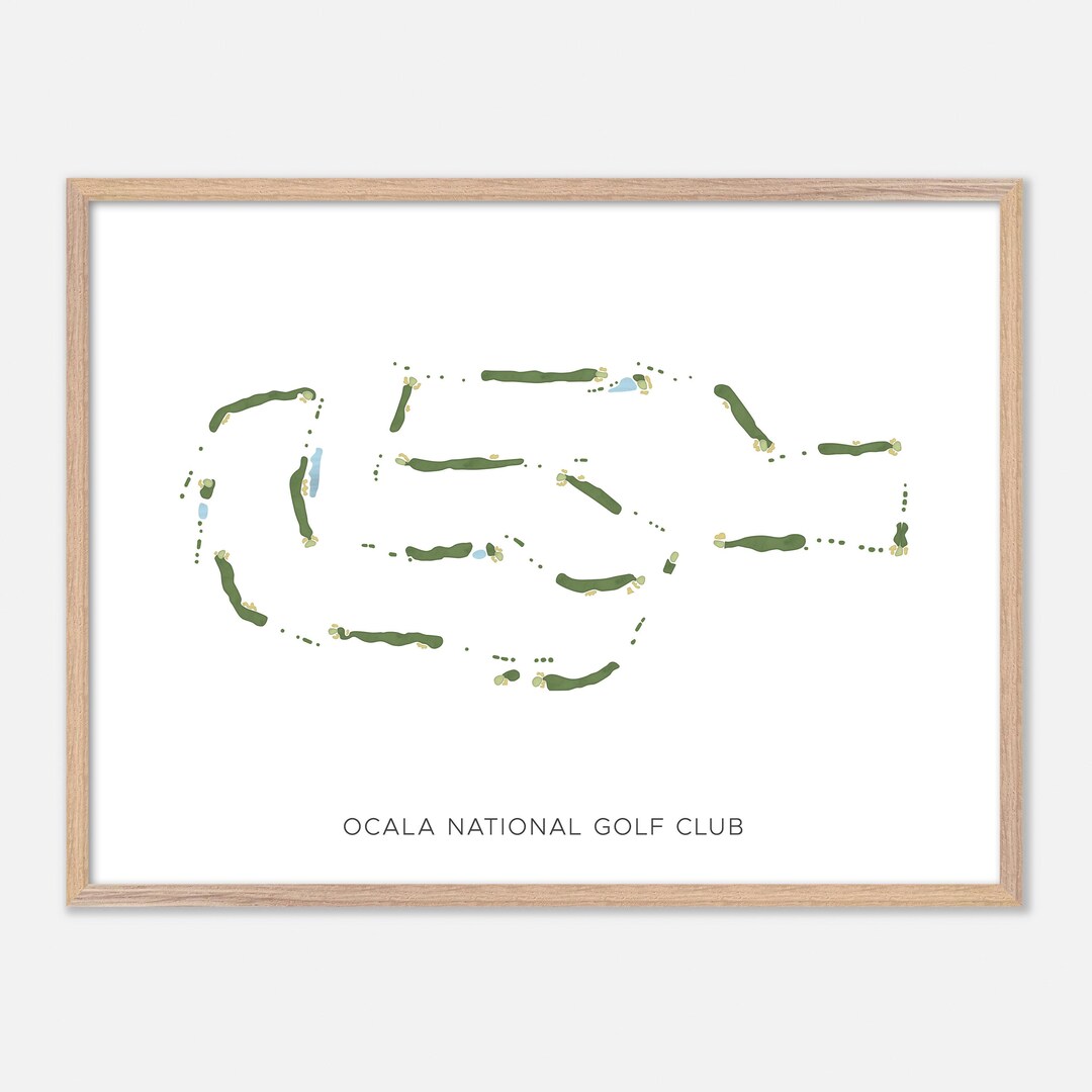 Ocala National Golf Club in Ocala, Florida - Modern Watercolor Map ...