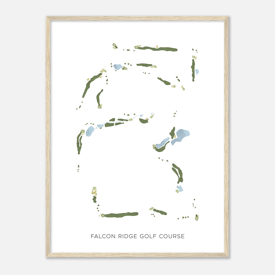Falcon Ridge Golf Course, Nevada - Modern Watercolor Map | Golfer Gift ...