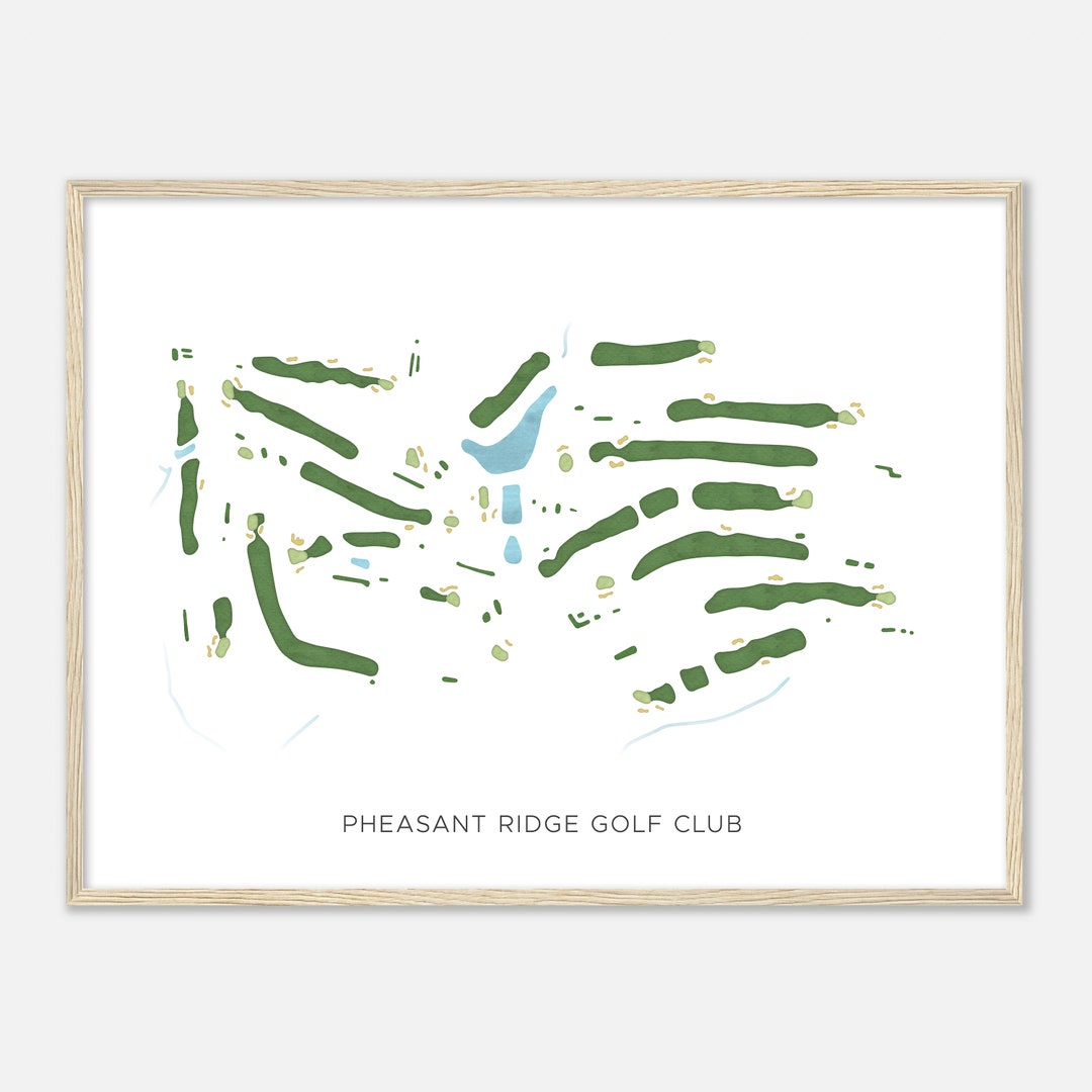 Pheasant Ridge Golf Club, Pennsylvania - Modern Watercolor Map | Golfer ...