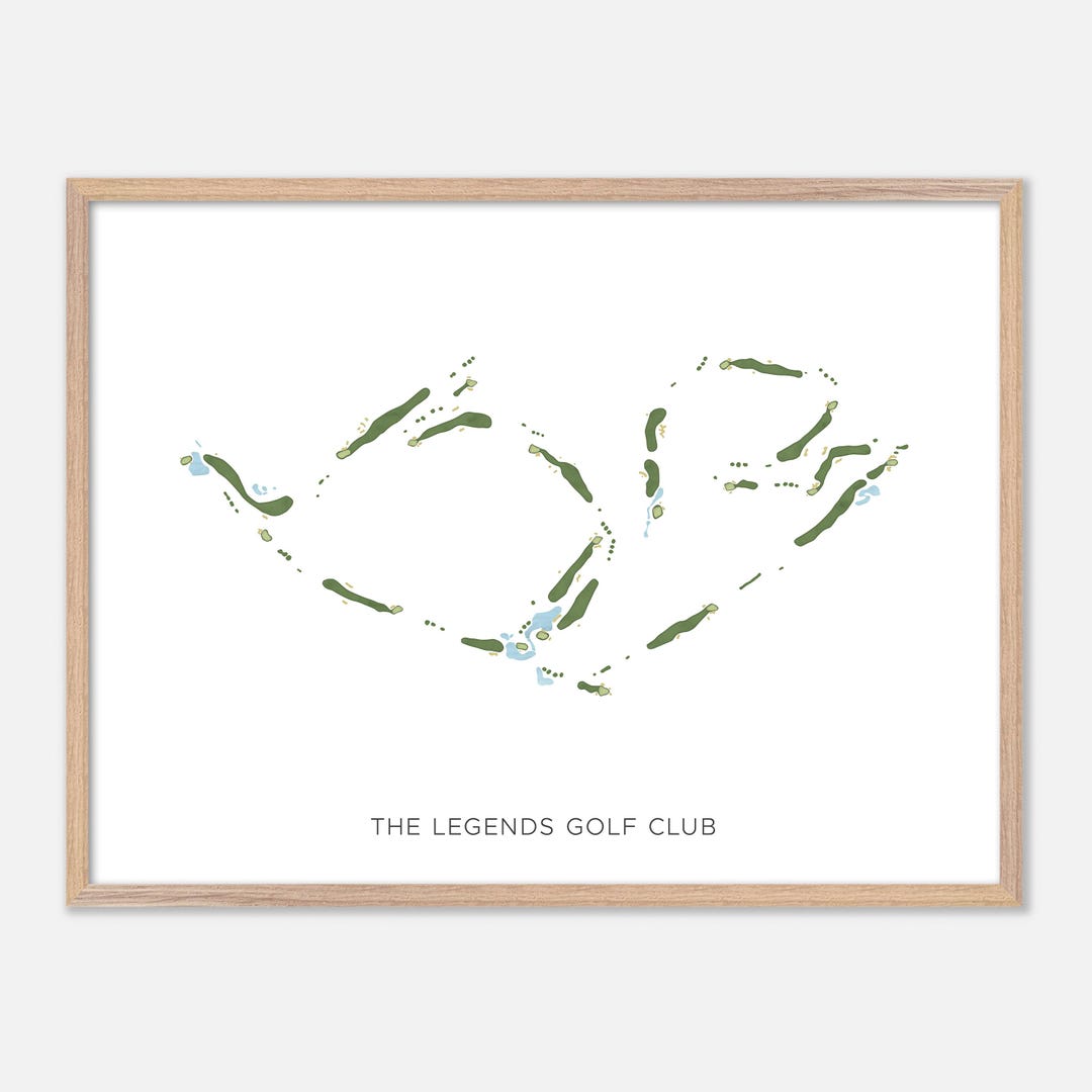 The Legends Golf Club in Temecula, California - Modern Watercolor Map ...