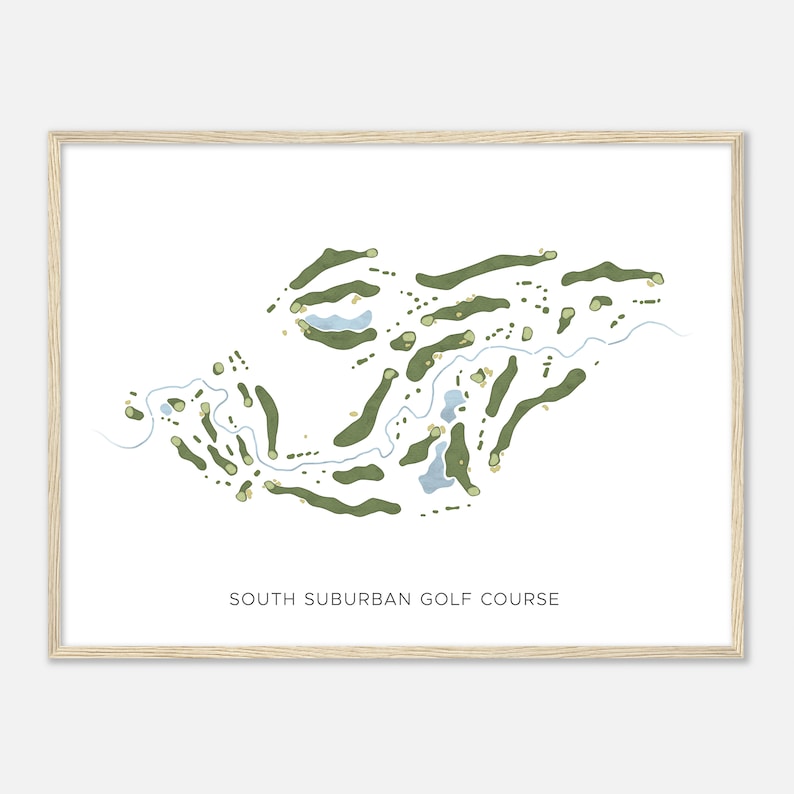 South Suburban Golf Course, Colorado - Modern Watercolor Map | Golfer ...