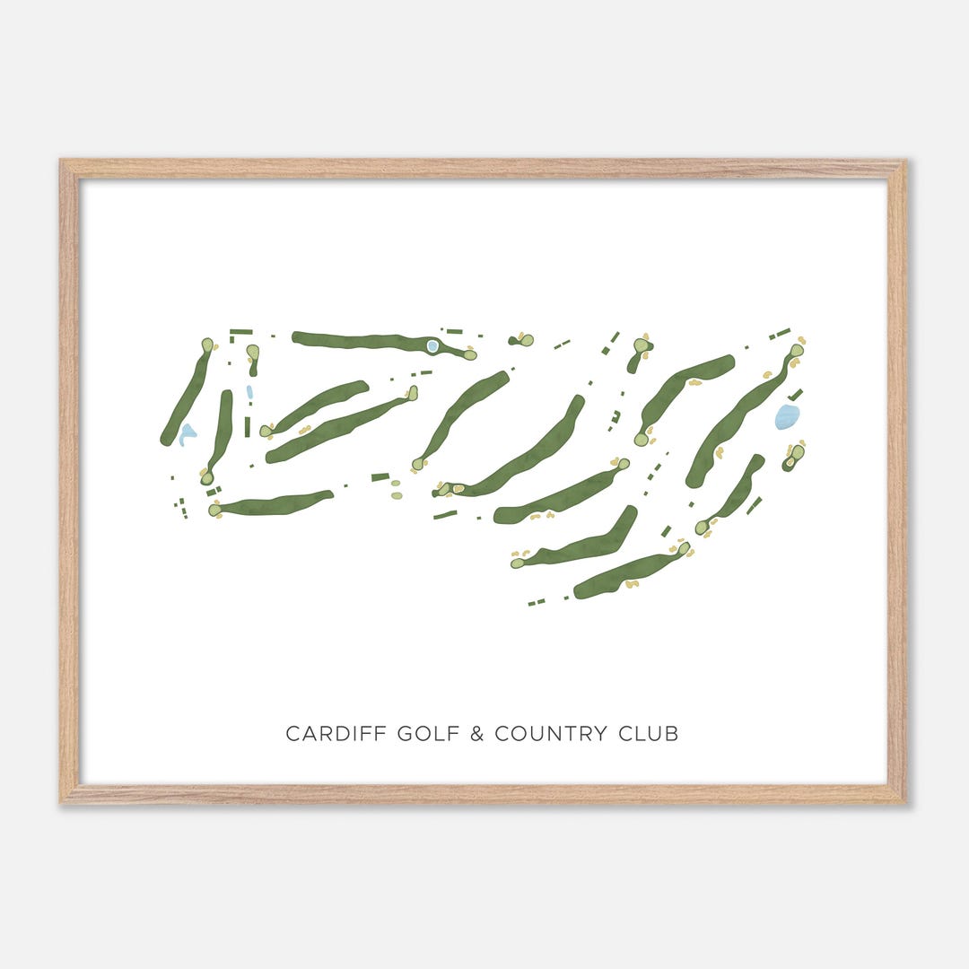Cardiff Golf & Country Club in , Canada - Modern Watercolor Map ...
