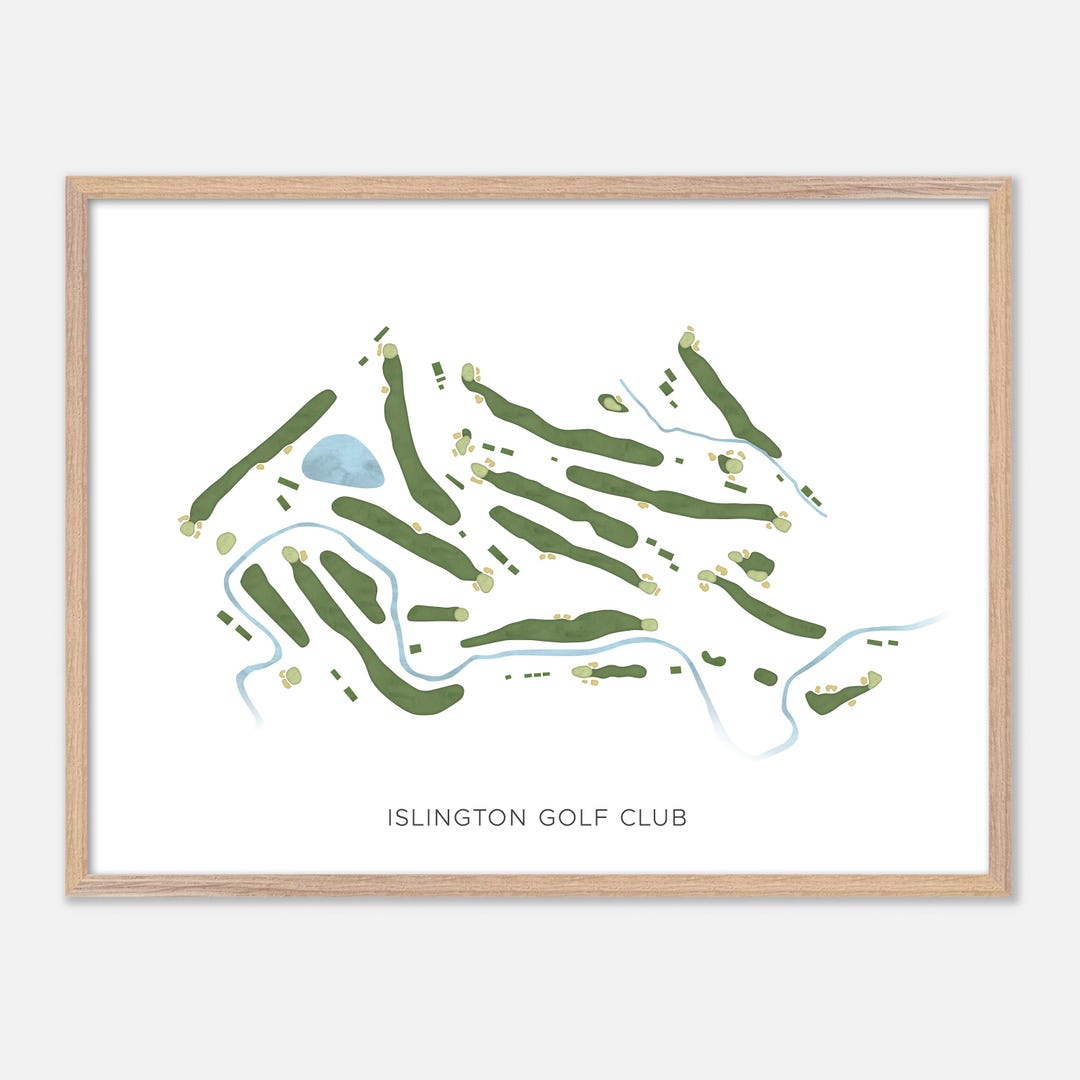 Islington Golf Club in Toronto, Canada - Modern Watercolor Map | Golfer ...