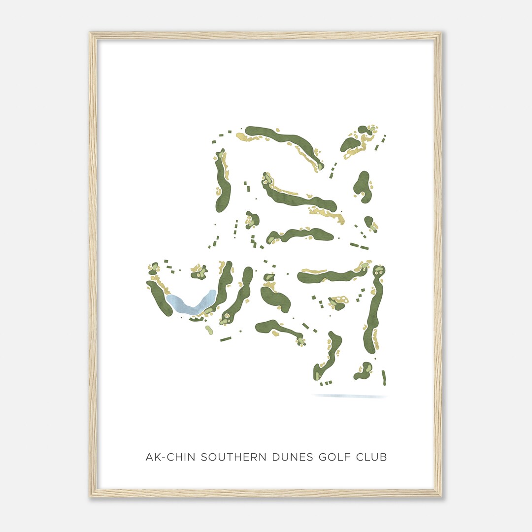 Ak-chin Southern Dunes Golf Club, Arizona - Modern Watercolor Map ...