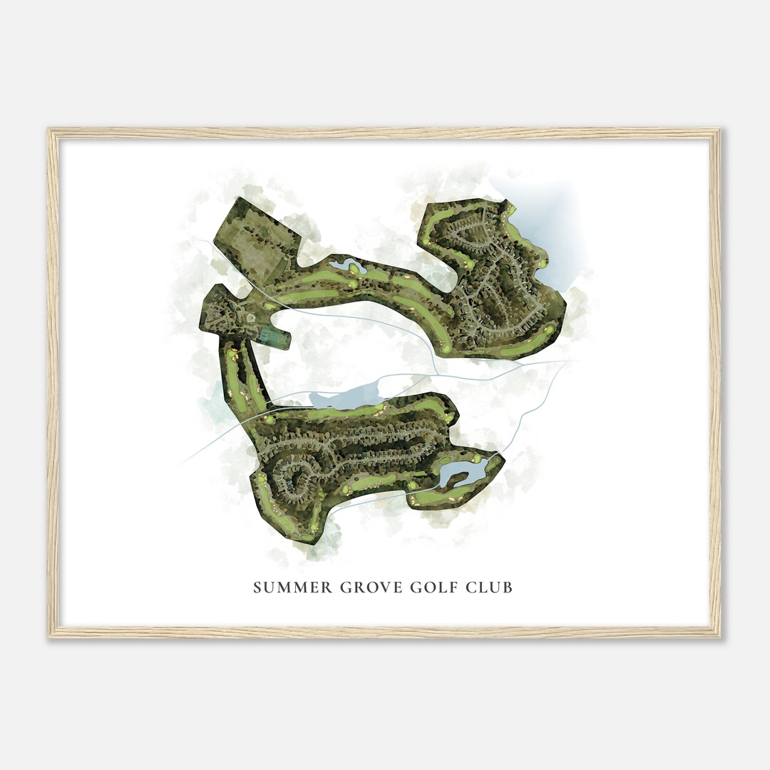 Summer Grove Golf Club, Georgia - Classic Watercolor Map | Golfer Gift ...