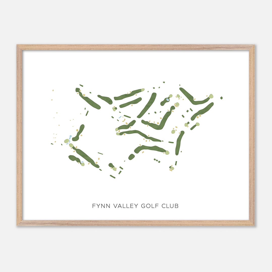 Fynn Valley Golf Club in Witnesham, England - Modern Watercolor Map ...