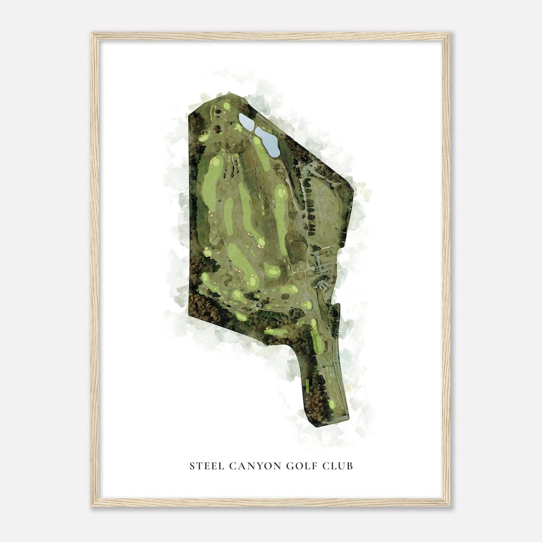 Steel Canyon Golf Club, Georgia - Classic Watercolor Map | Golfer Gift ...