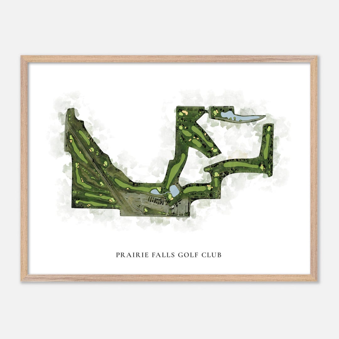 Prairie Falls Golf Club in Post Falls, Idaho - Classic Watercolor Map ...