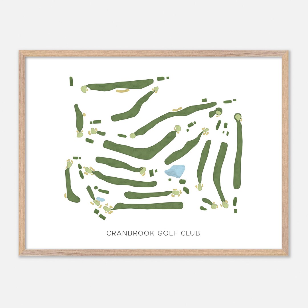 Cranbrook Golf Club in Cranbrook, Canada - Modern Watercolor Map ...