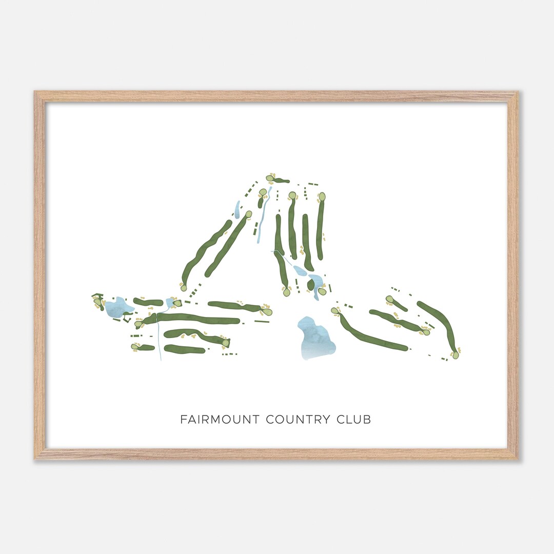 Fairmount Country Club in Chatham, New Jersey - Modern Watercolor Map ...