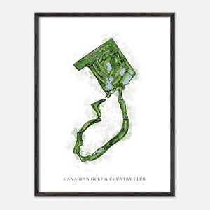 Canadian Golf & Country Club in , Canada - Classic Watercolor Map ...
