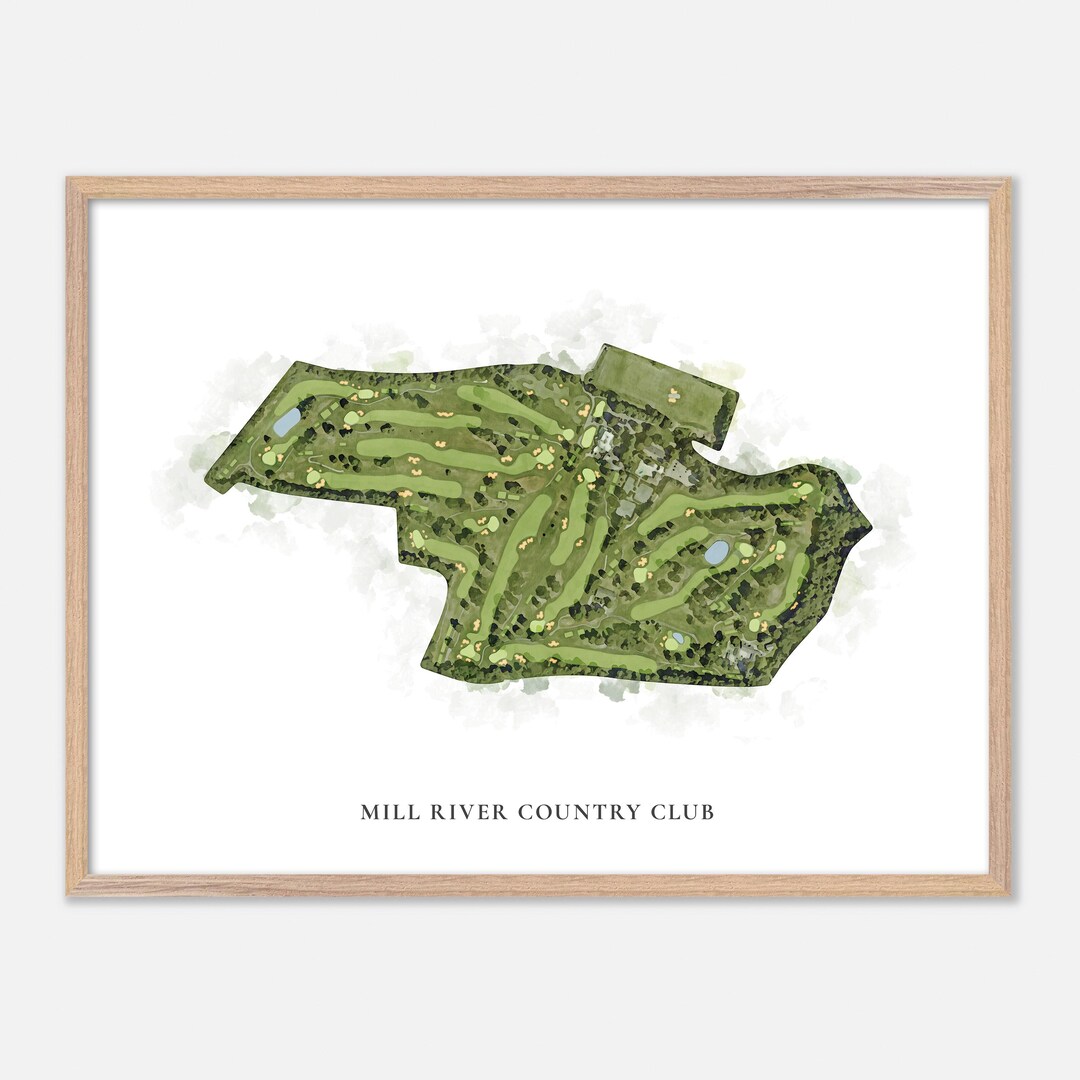 Mill River Country Club in Oyster Bay, New York - Classic Watercolor ...