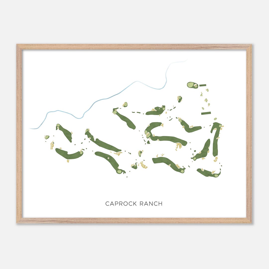 Caprock Ranch in Valentine, Nebraska - Modern Watercolor Map | Golfer ...