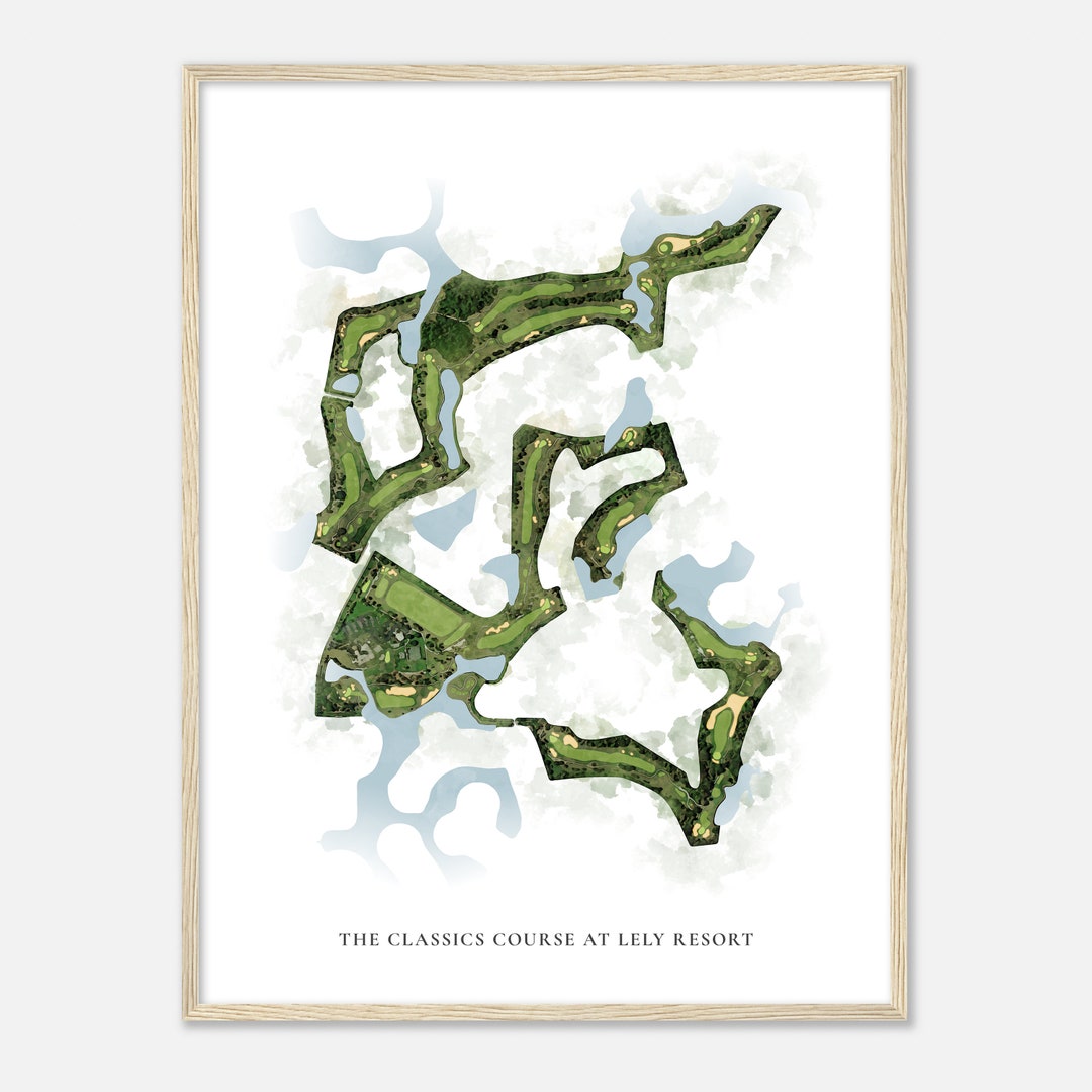 The Classics Course at Lely Resort, Florida - Classic Watercolor Map ...
