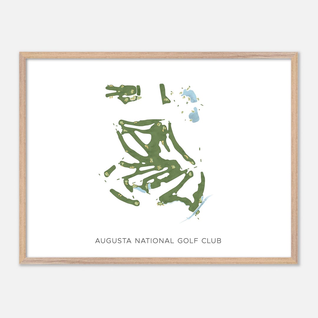 Augusta National Golf Club in Augusta, Georgia - Modern Watercolor Map ...