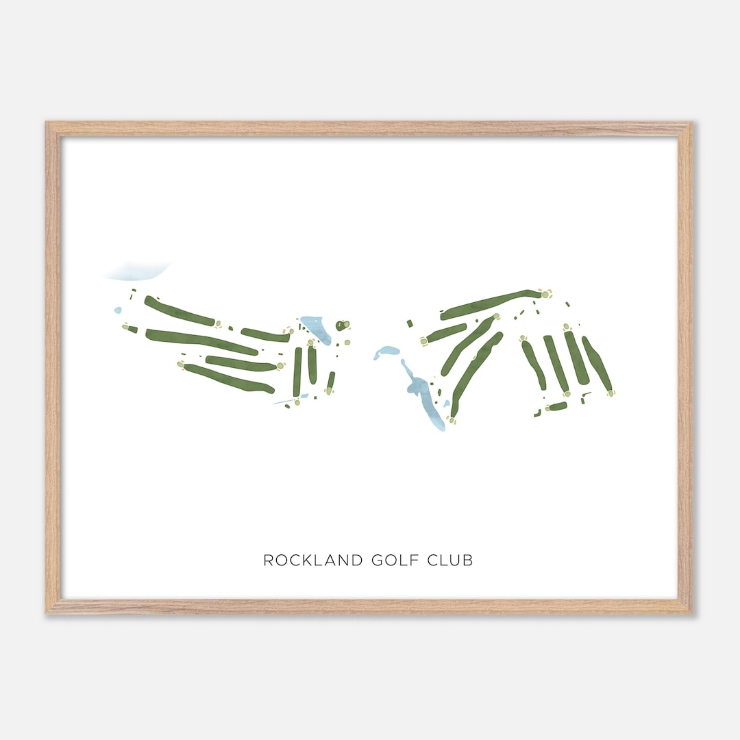 Rockland Golf Club in Rockland, Maine - Modern Watercolor Map | Golfer ...