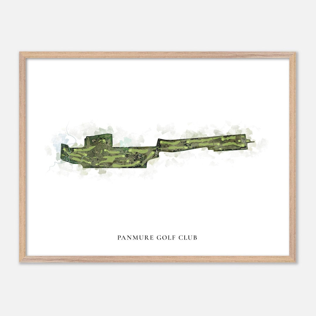 Panmure Golf Club, Scotland - Classic Watercolor Map | Golfer Gift ...