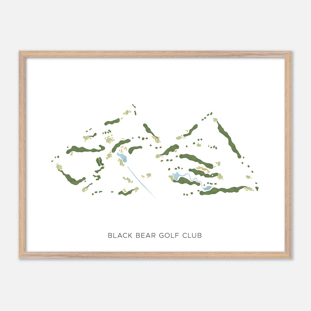 Black Bear Golf Club in Vanderbilt, Michigan - Modern Watercolor Map ...