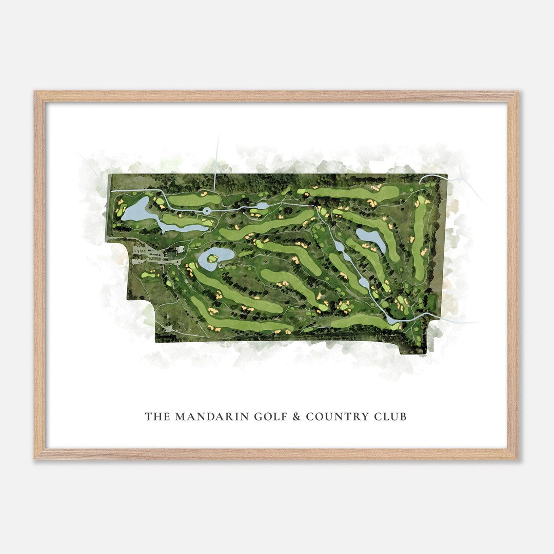 The Mandarin Golf & Country Club in , Canada - Classic Watercolor Map ...