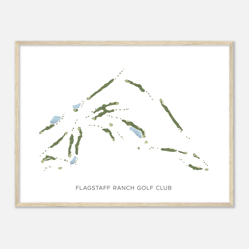 Flagstaff Ranch Golf Club, Arizona - Modern Watercolor Map | Golfer ...