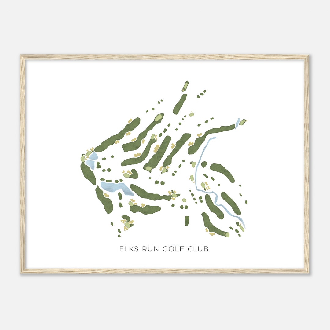 Elks Run Golf Club, Ohio - Modern Watercolor Map | Golfer Gift, Golf ...