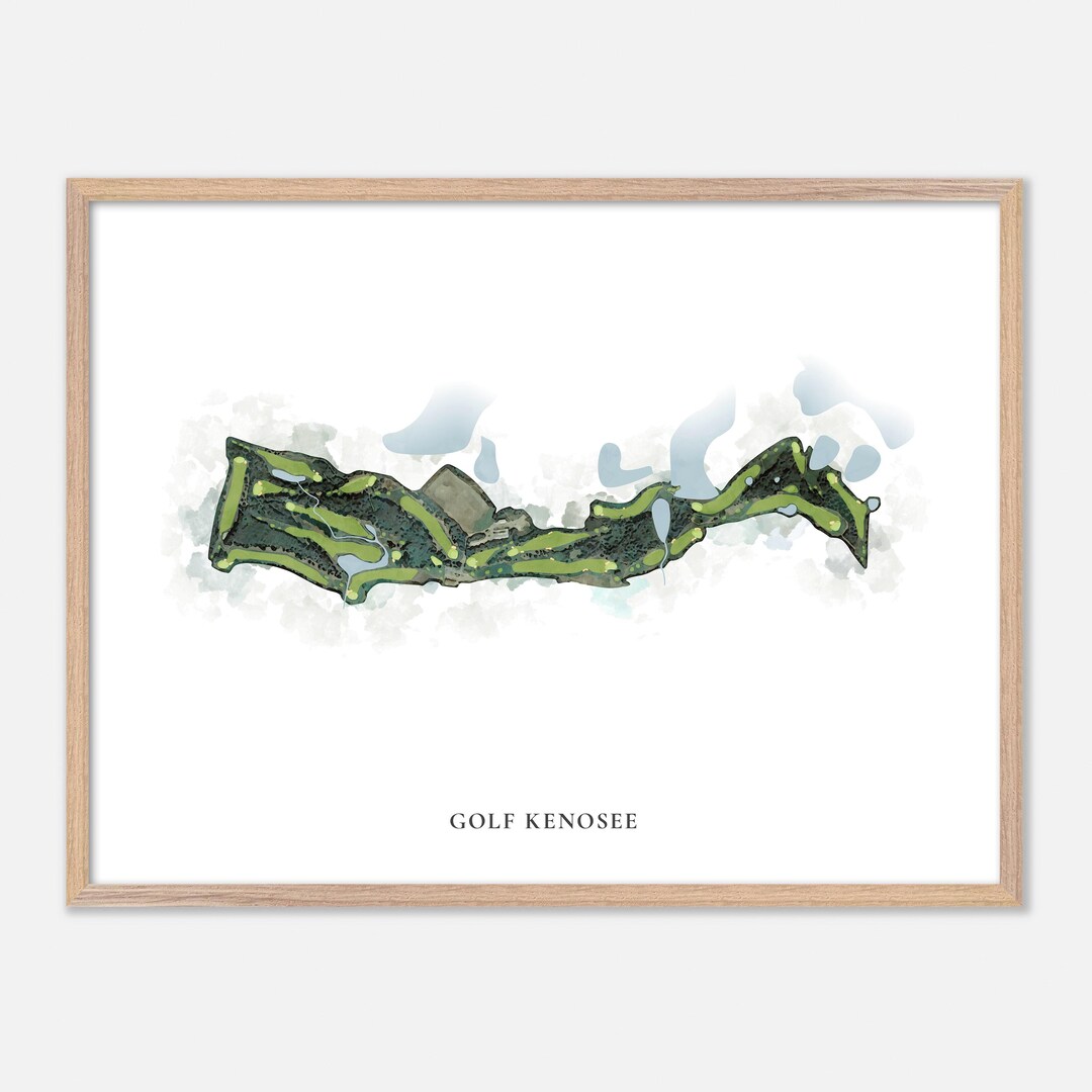 Golf Kenosee in , Canada - Classic Watercolor Map | Golfer Gift, Golf ...