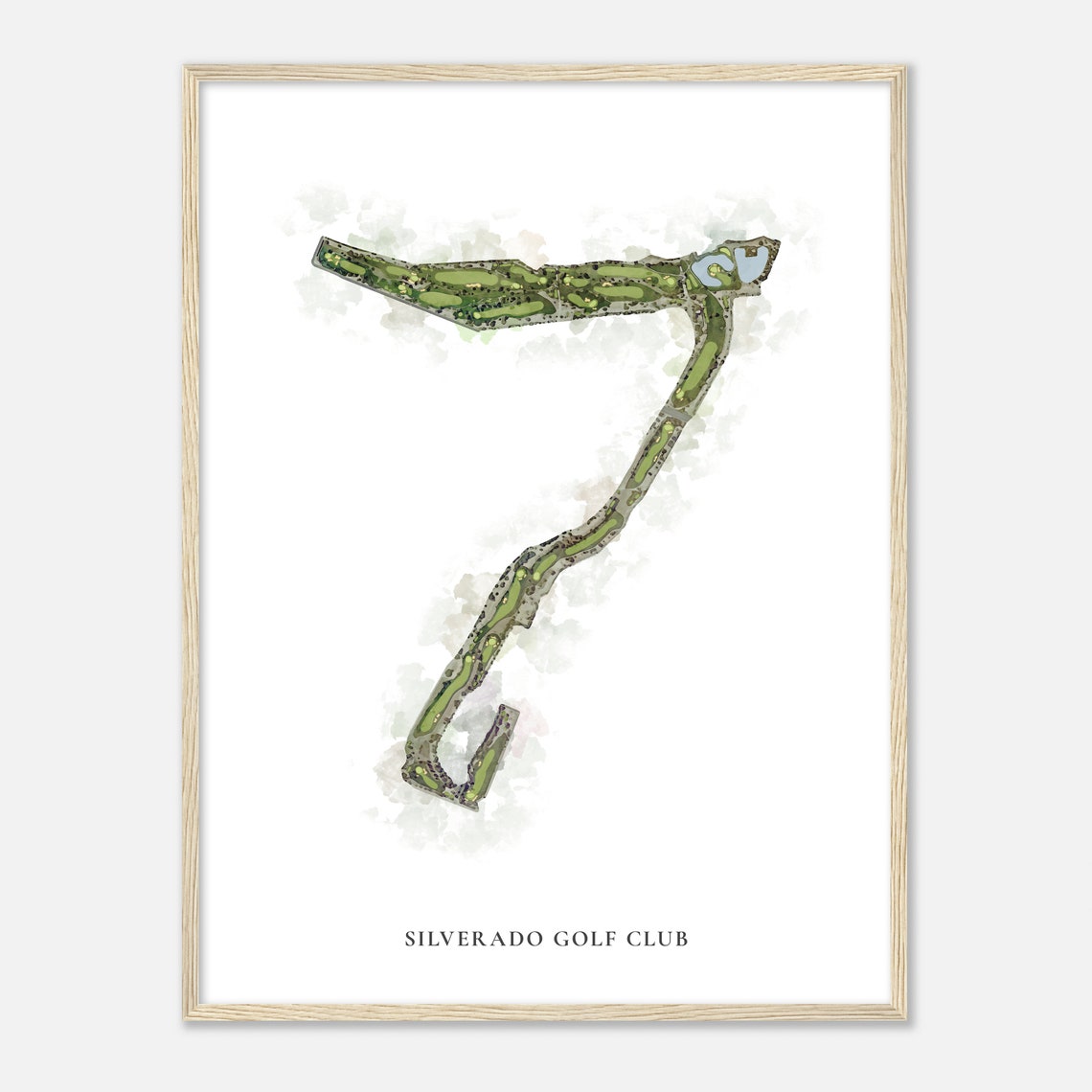 Silverado Golf Club, Arizona - Classic Watercolor Map | Golfer Gift ...