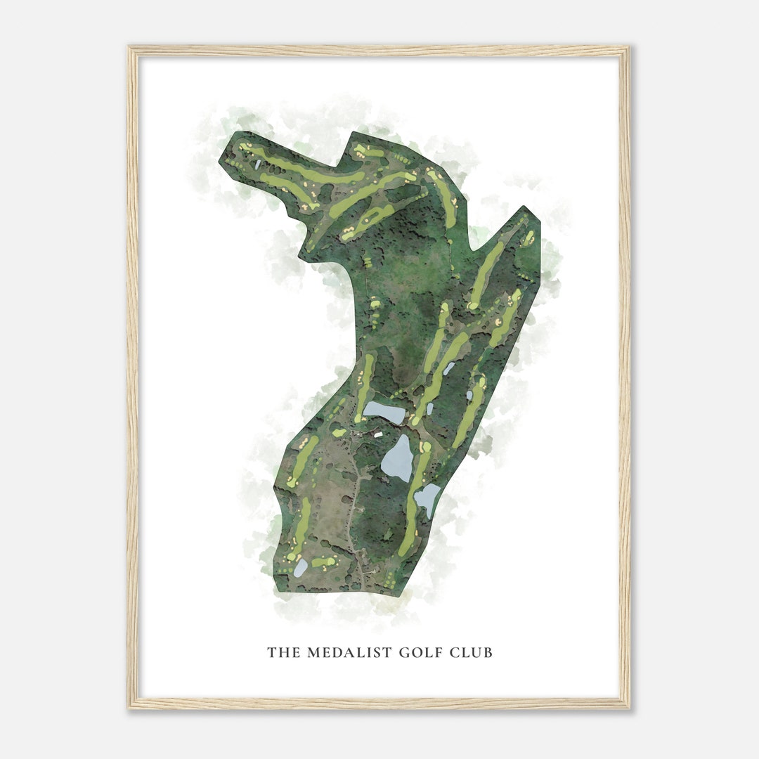 The Medalist Golf Club, Michigan - Classic Watercolor Map | Golfer Gift ...