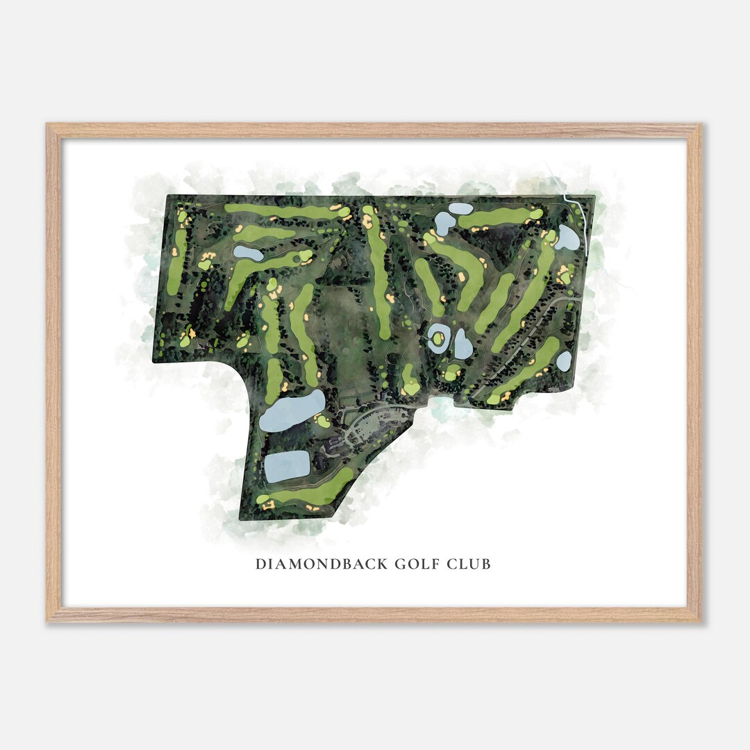 Diamondback Golf Club in Richmond Hill, Canada - Classic Watercolor Map ...