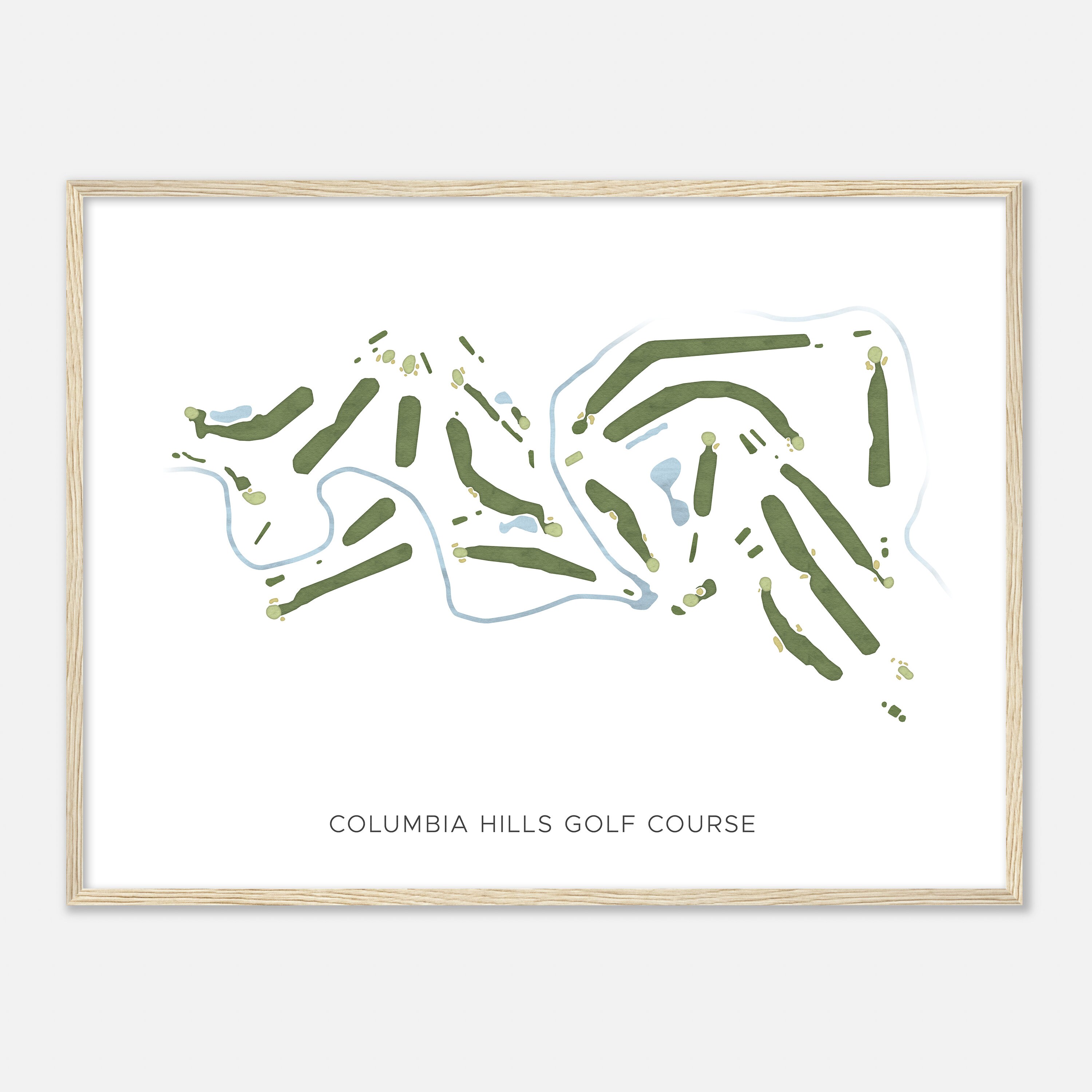 Columbia Hills Golf Course, Ohio Modern Watercolor Map Golfer Gift ...