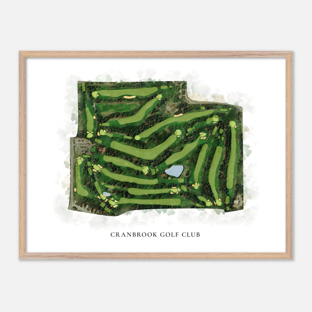 Cranbrook Golf Club in Cranbrook, Canada - Classic Watercolor Map ...