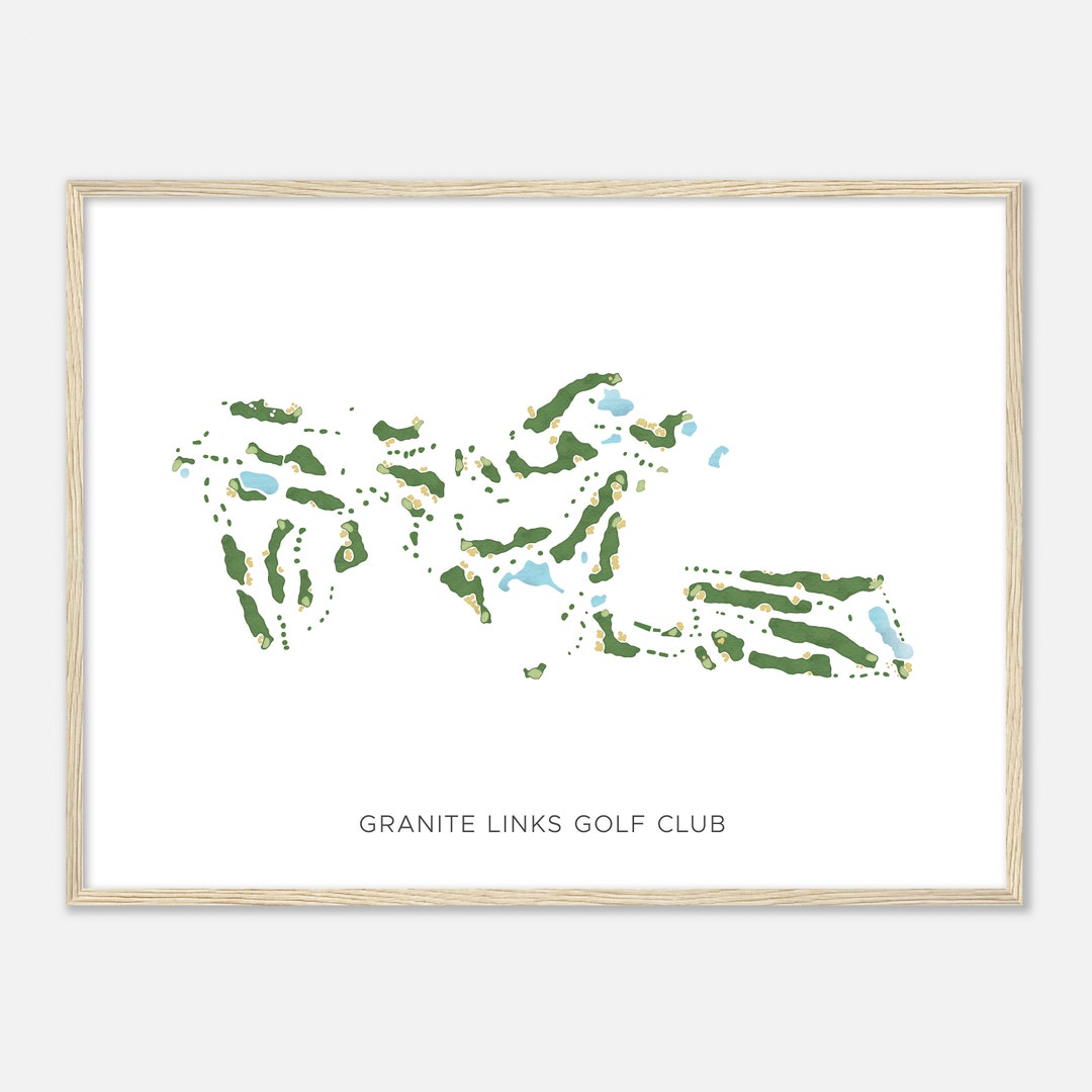 Granite Links Golf Club, Massachusetts - Modern Watercolor Map | Golfer ...