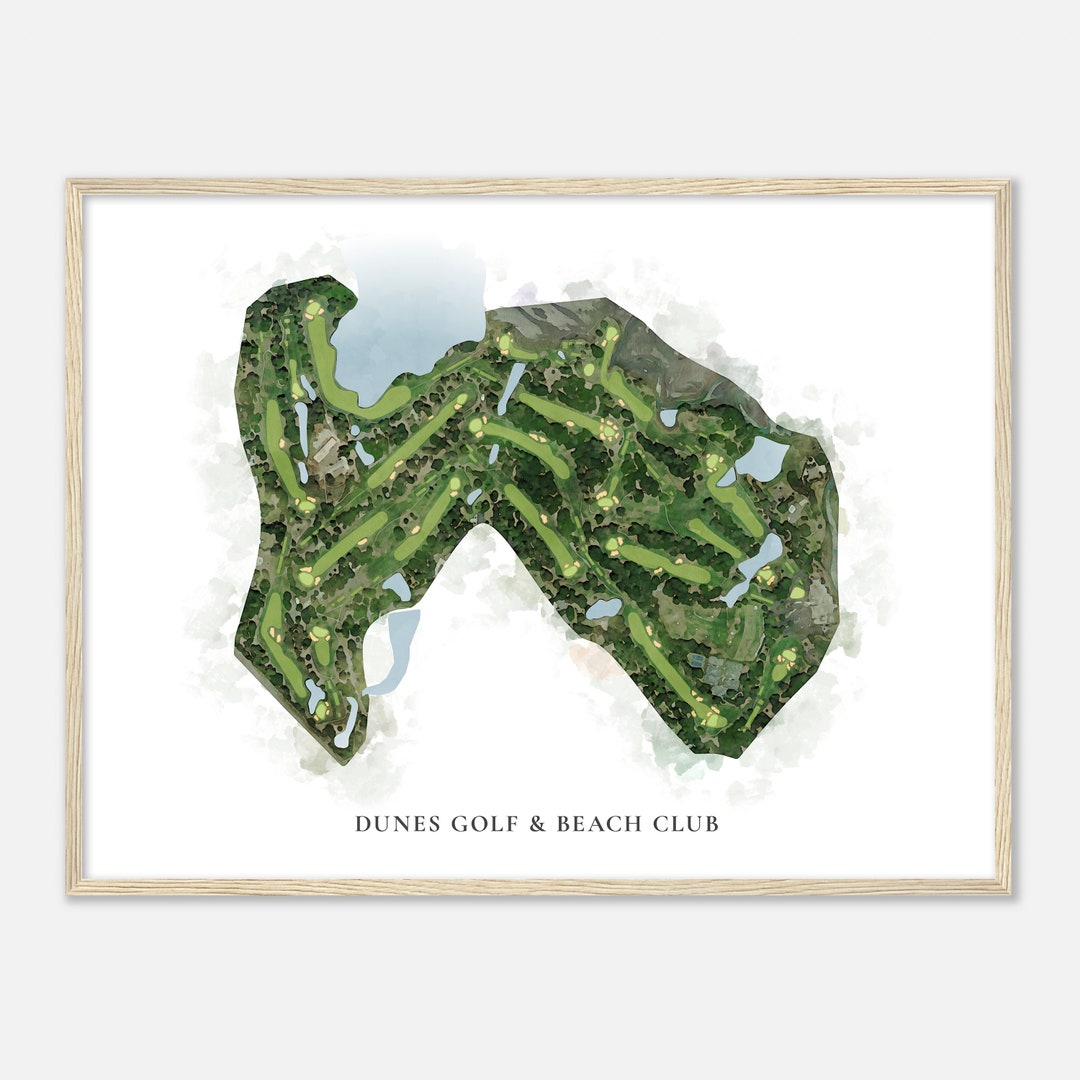 Dunes Golf & Beach Club, South Carolina - Classic Watercolor Map ...
