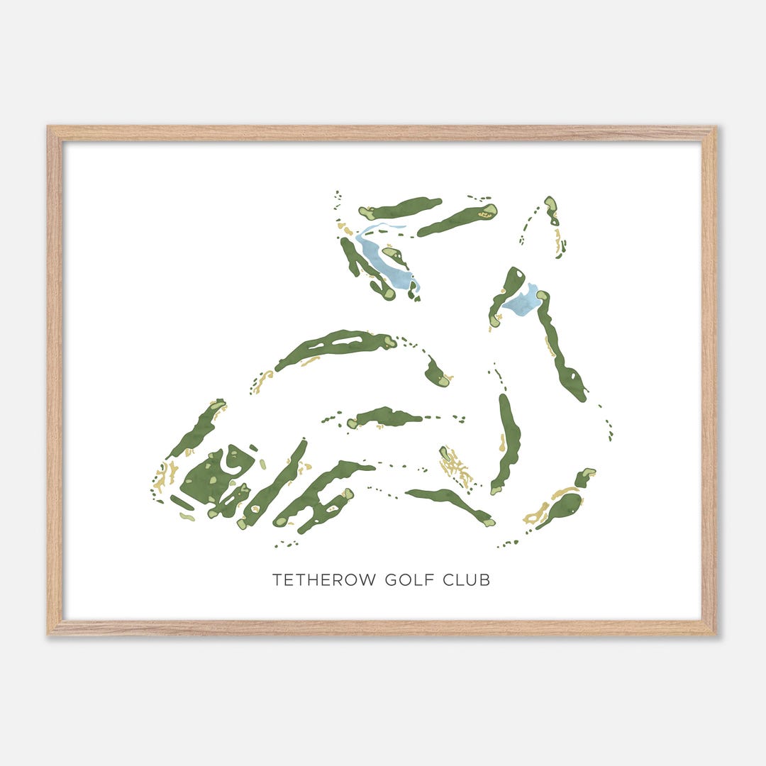 Tetherow Golf Club in Bend, Oregon - Modern Watercolor Map | Golfer ...