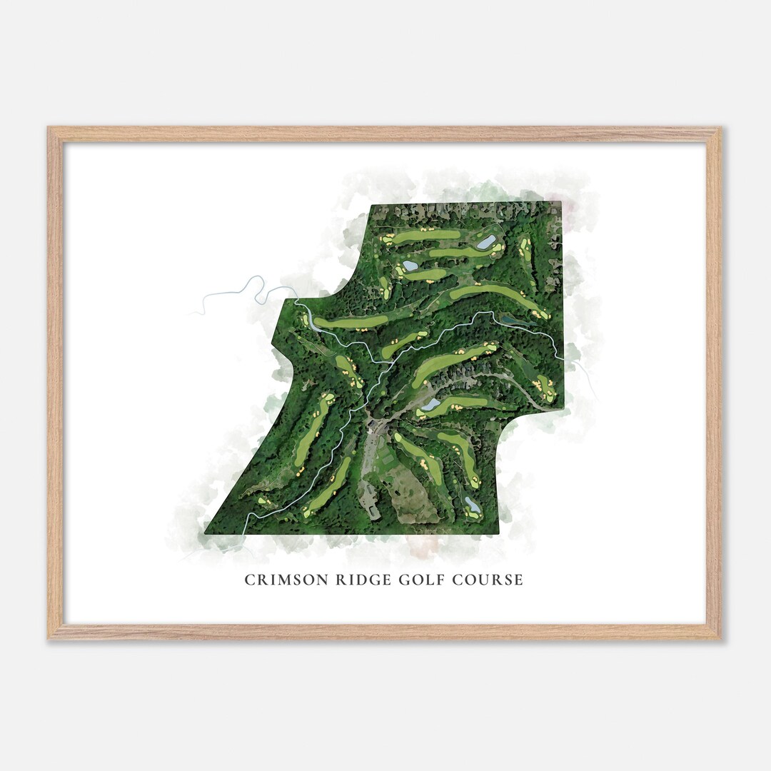 Crimson Ridge Golf Course in , Canada - Classic Watercolor Map | Golfer ...