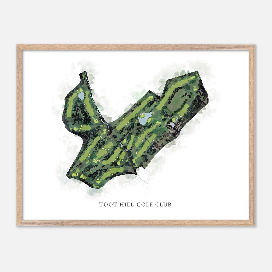Toot Hill Golf Club in Toot Hill, England - Classic Watercolor Map ...