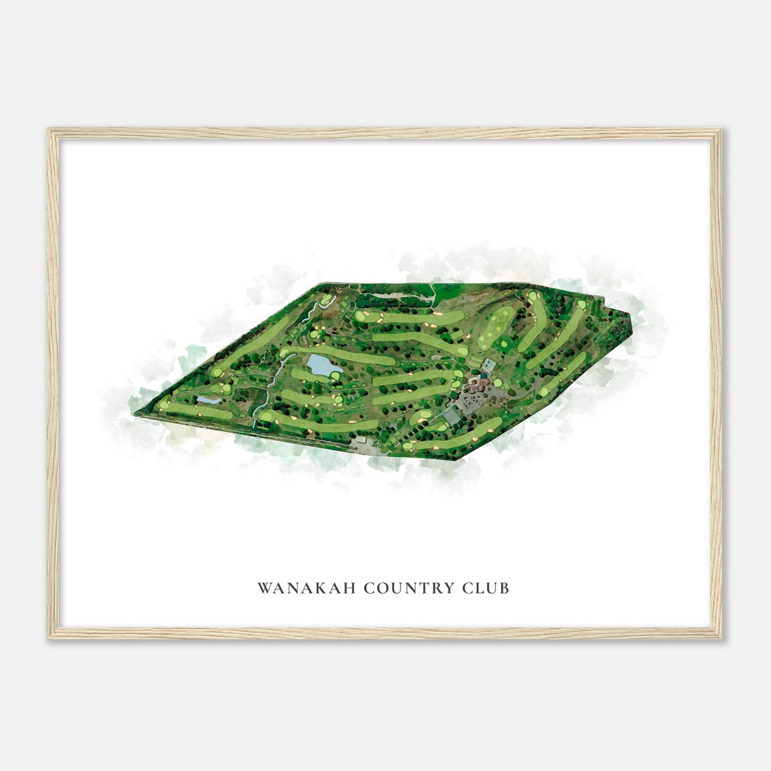 Wanakah Country Club, New York - Classic Watercolor Map | Golfer Gift ...