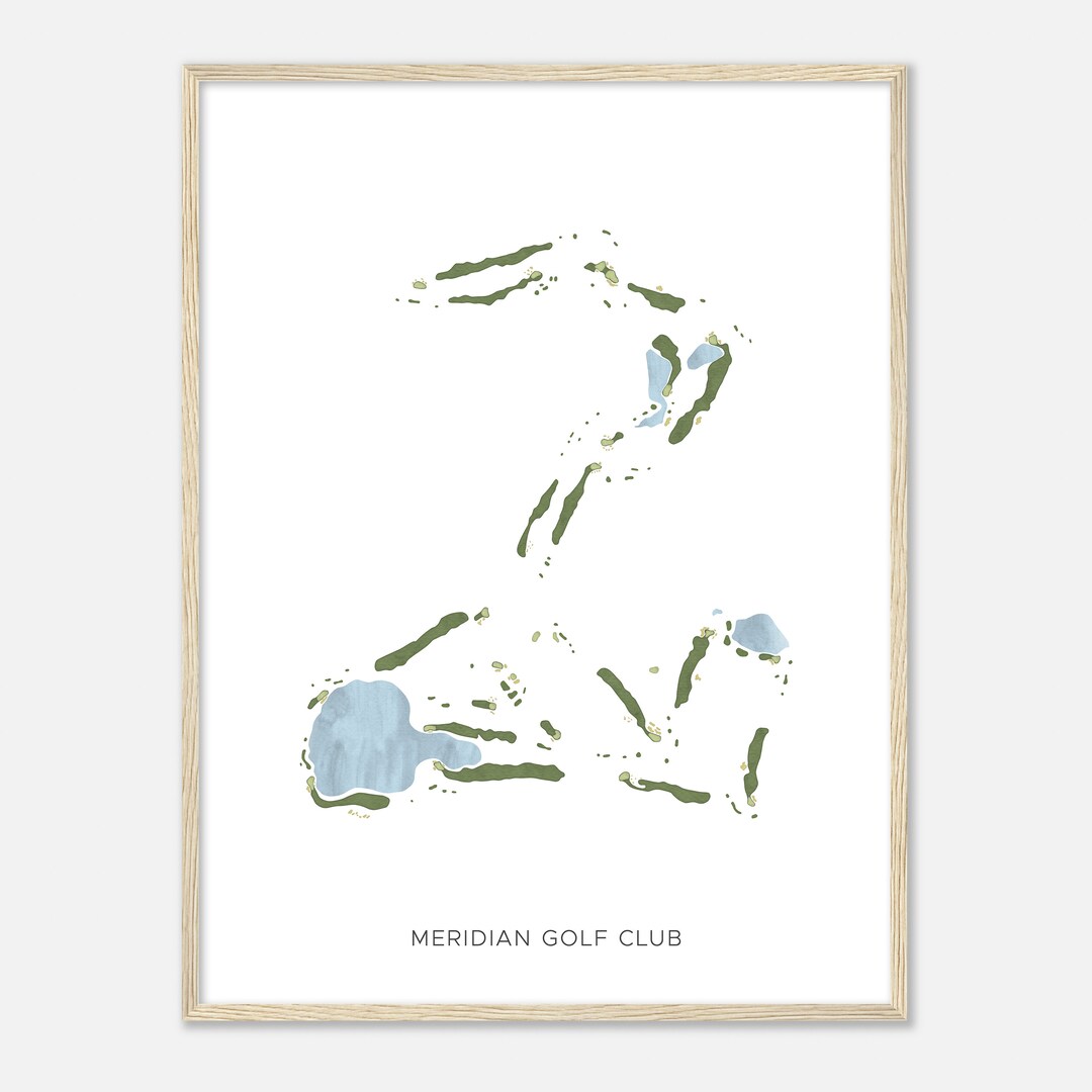 Meridian Golf Club, Colorado - Modern Watercolor Map | Golfer Gift ...