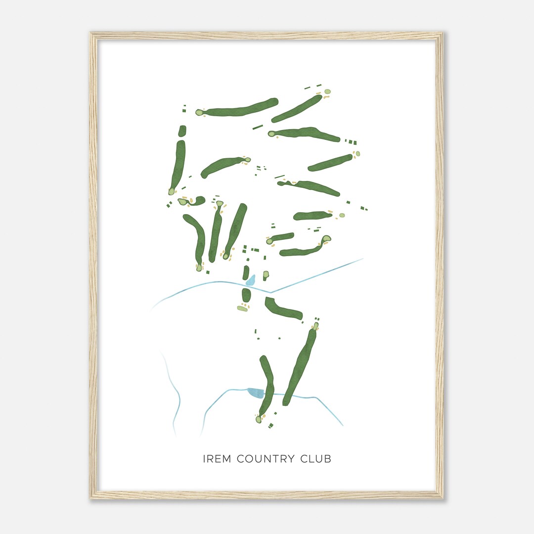 Irem Country Club, Pennsylvania - Modern Watercolor Map | Golfer Gift ...