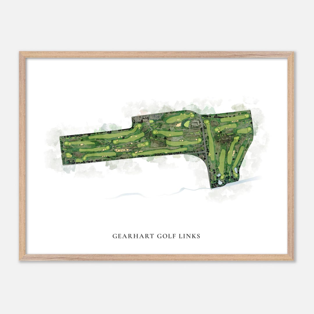 Gearhart Golf Links, Oregon - Classic Watercolor Map | Golfer Gift ...