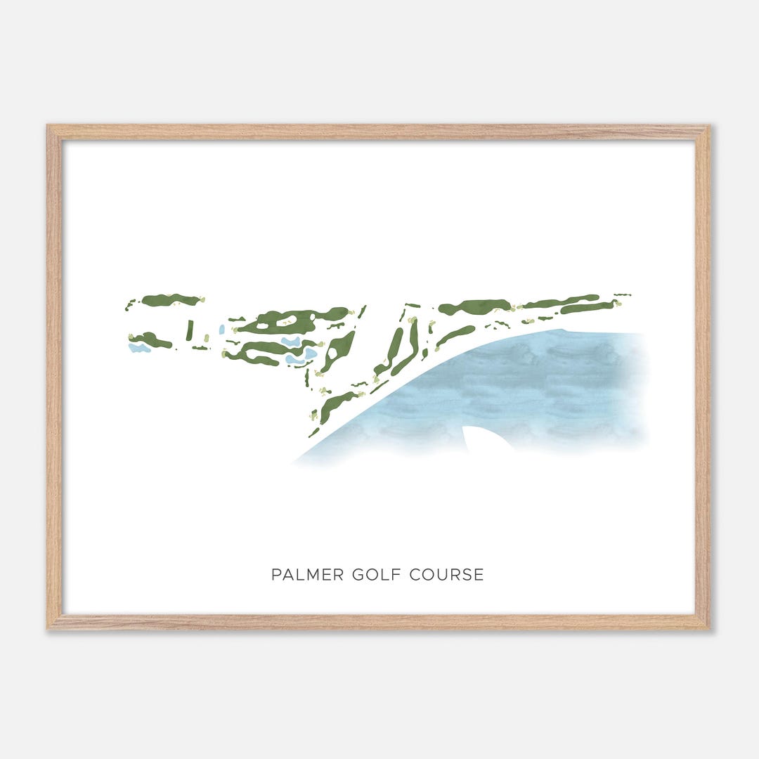 Palmer Golf Course in Palmer, Alaska - Modern Watercolor Map | Golfer ...
