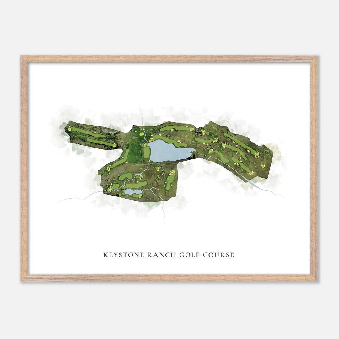 Keystone Ranch Golf Course in Dillon, Colorado - Classic Watercolor Map ...