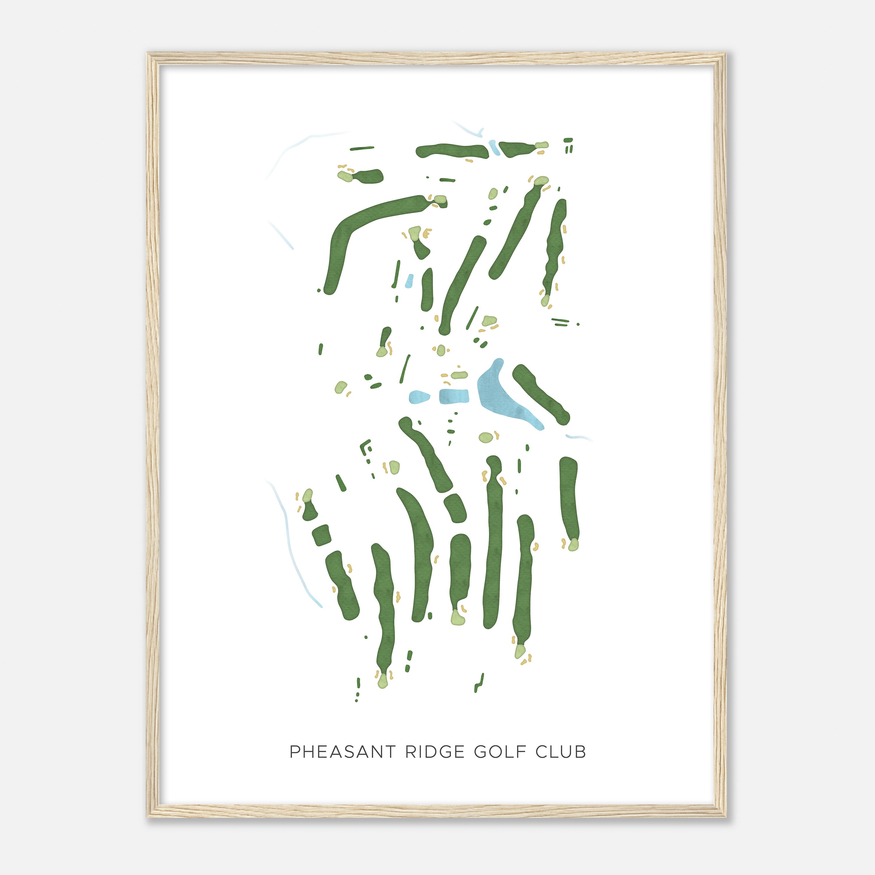 Pheasant Ridge Golf Club, Pennsylvania - Modern Watercolor Map | Golfer ...